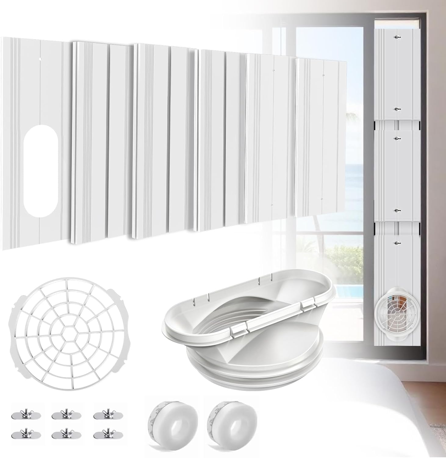 Amazon.com: Portable Ac Window Vent Kit - Adjustable Window Seal Panel ...