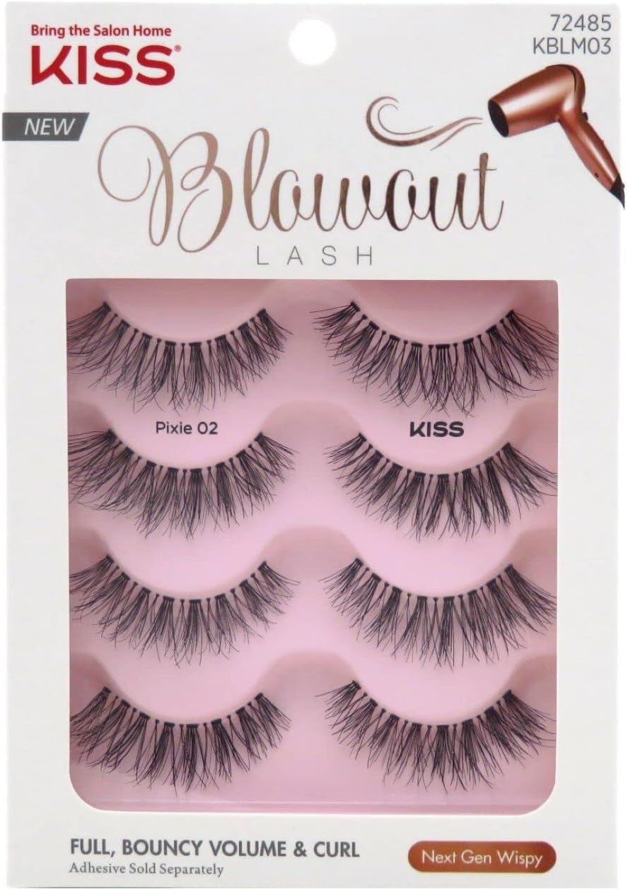 Amazon.com: KISS Blowout Lash Multipack Pixie - KBLM03 : Beauty & Personal Care