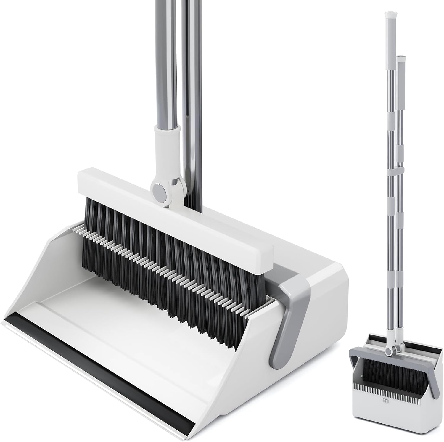 Amazon.com: Broom with Dustpan Combo Set for Sweeping Outdoor and ...