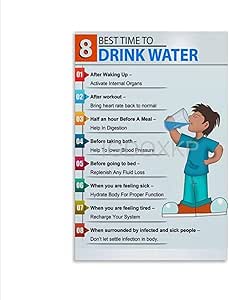 Amazon.com: Reasons to Drink Water Poster to Promote Healthy Life Poster Educational Poster (1 ...