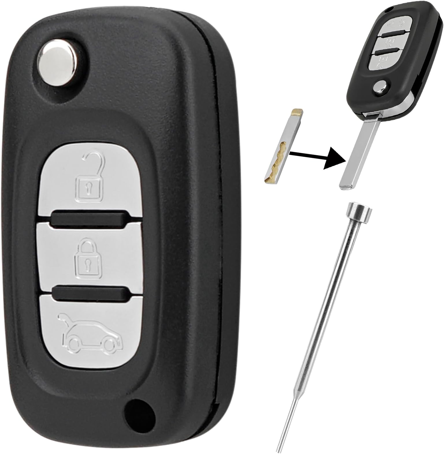 For Renault Clio 2010 Key 3 Buttons For Renault Key For Renault Master ...