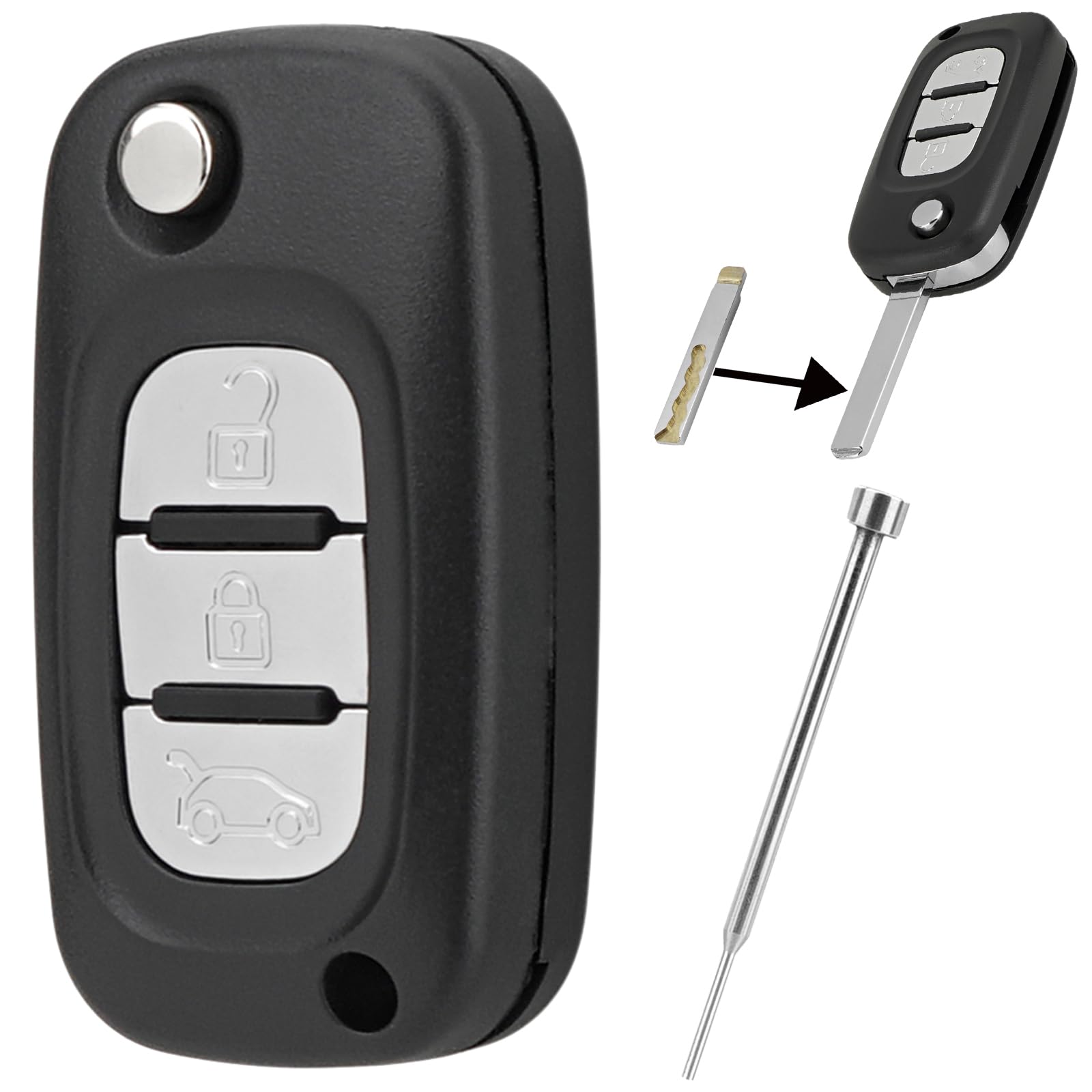 For Renault Clio 2010 Key 3 Buttons For Renault Key For Renault Master ...