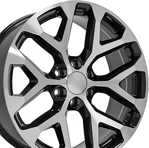 Amazon.com: OE Wheels CV98B 22 Inch Rim Fits Silverado 1500 Snowflake Style 6x139.7 22x9 Gloss ...