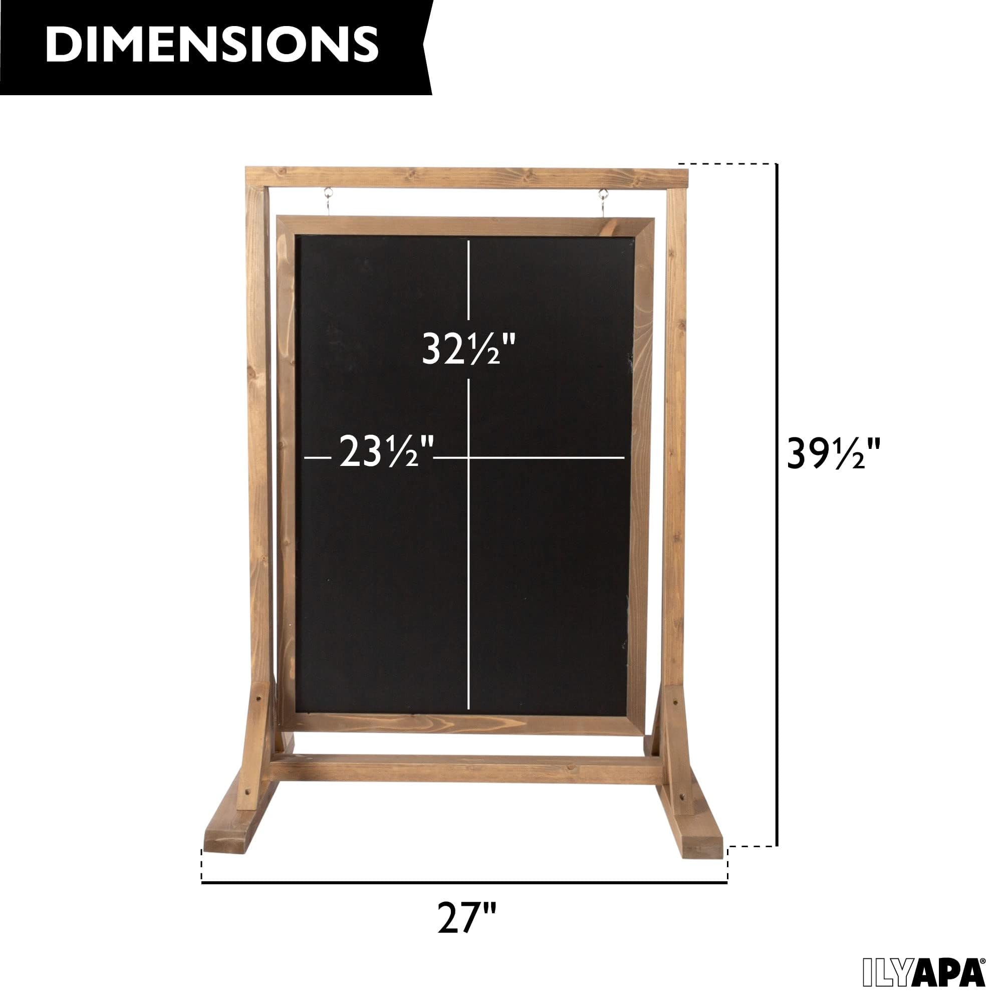 Snapklik.com : Ilyapa Rustic Double Sided Swinging Chalkboard Sidewalk ...