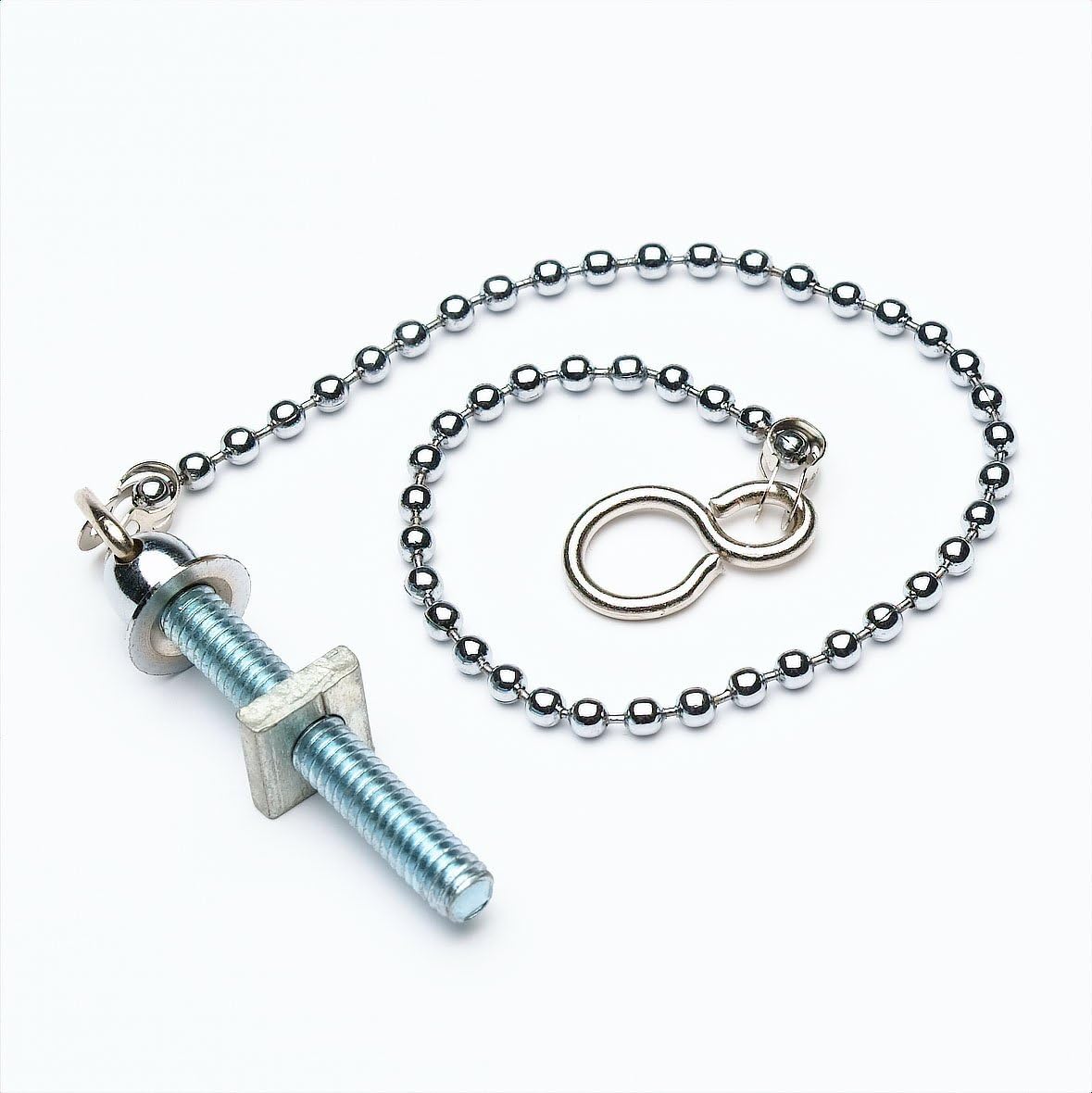 6 X Chrome Basin Sink Ball Chains & Stay - 12-inch Water Control ...