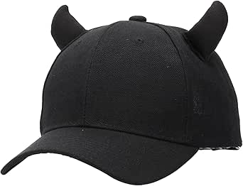 Unisex Baseball Cap Devil Ox Horn Baseball Hat Hip-Hop Trucker Hat ...