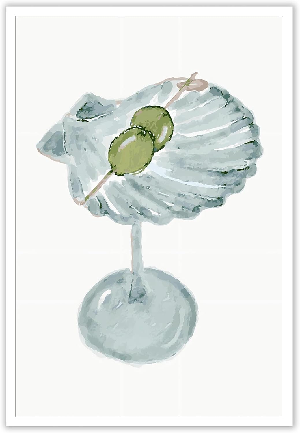 Amazon.com: Generic Funky Green Seashell Martini Wall Art Cocktail ...