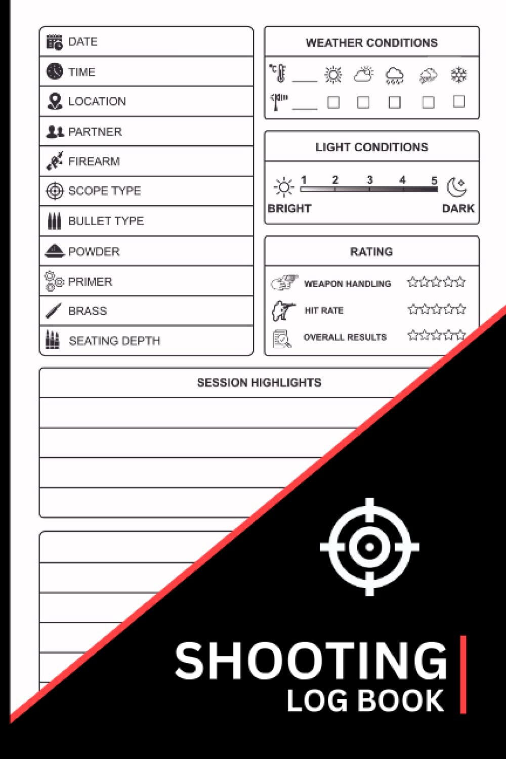 Amazon.com: Shooting Log Book: Shooters Data Log for Beginner and ...