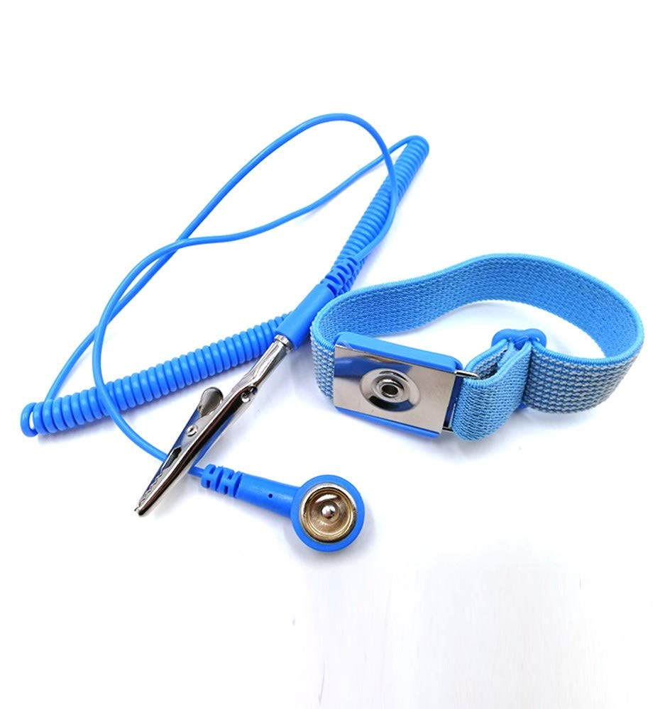 Buy Antistatic ESD Wrist Strap, Adjustable Coiled Cord ESD Anti Static ...