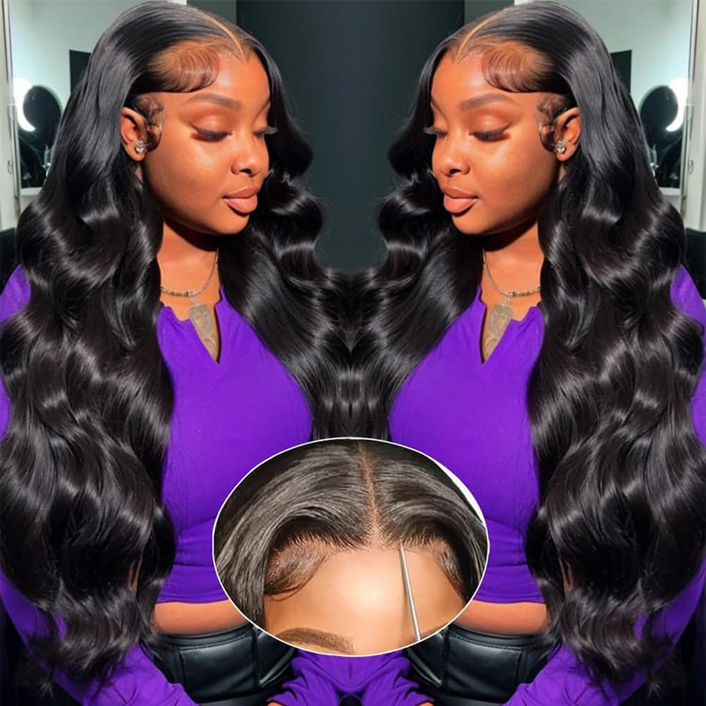 Amazon.com : Wear and Go Glueless Wigs Human Hair 6X4 Body Wave Lace ...