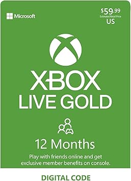 Amazon.com: Xbox Live Gold: 12 Month Membership [Digital Code] : Toys ...
