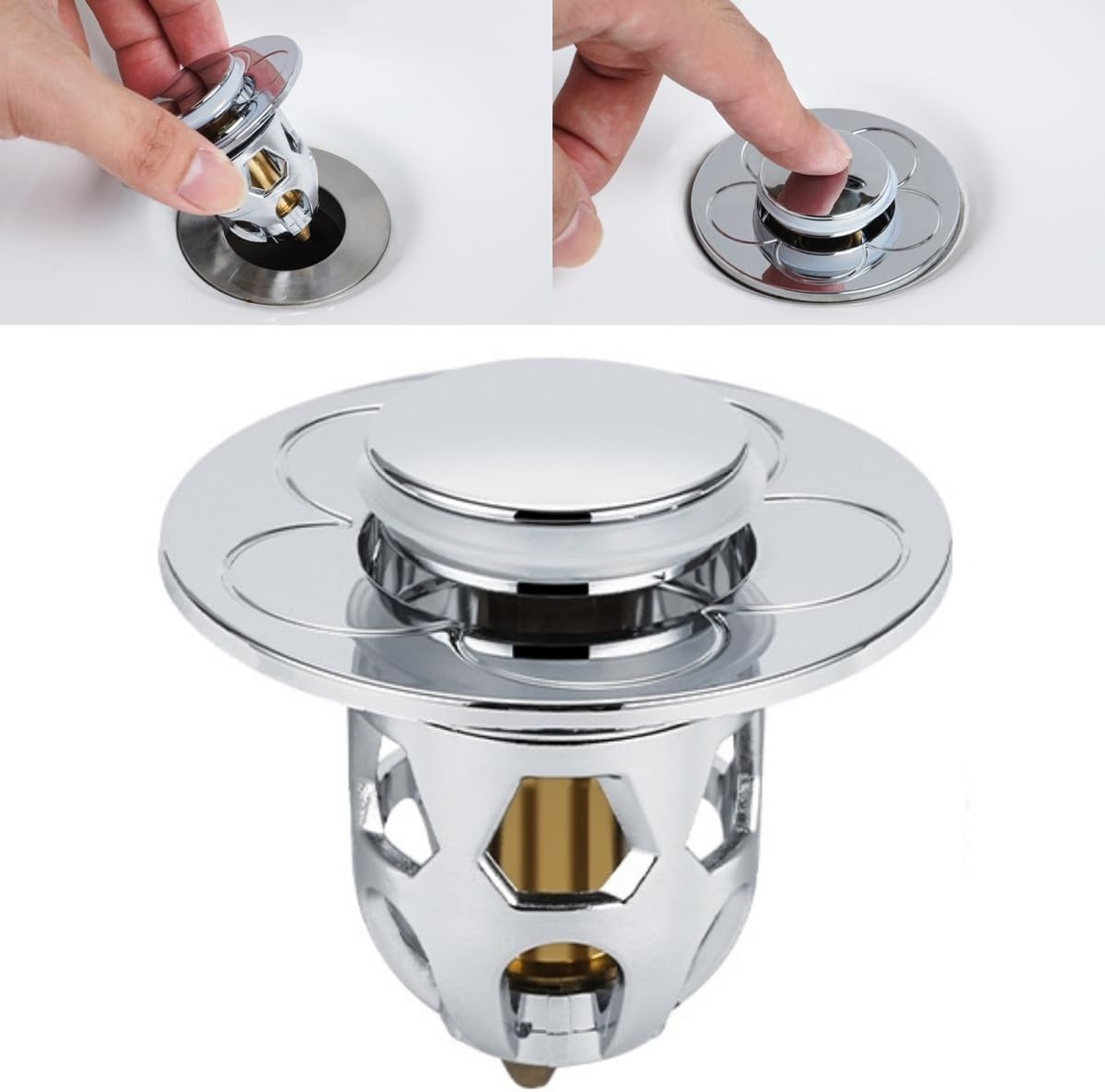 Amazon.com: Universal Sink Drain Stoppers, Bathroom Sink Drain Strainer ...