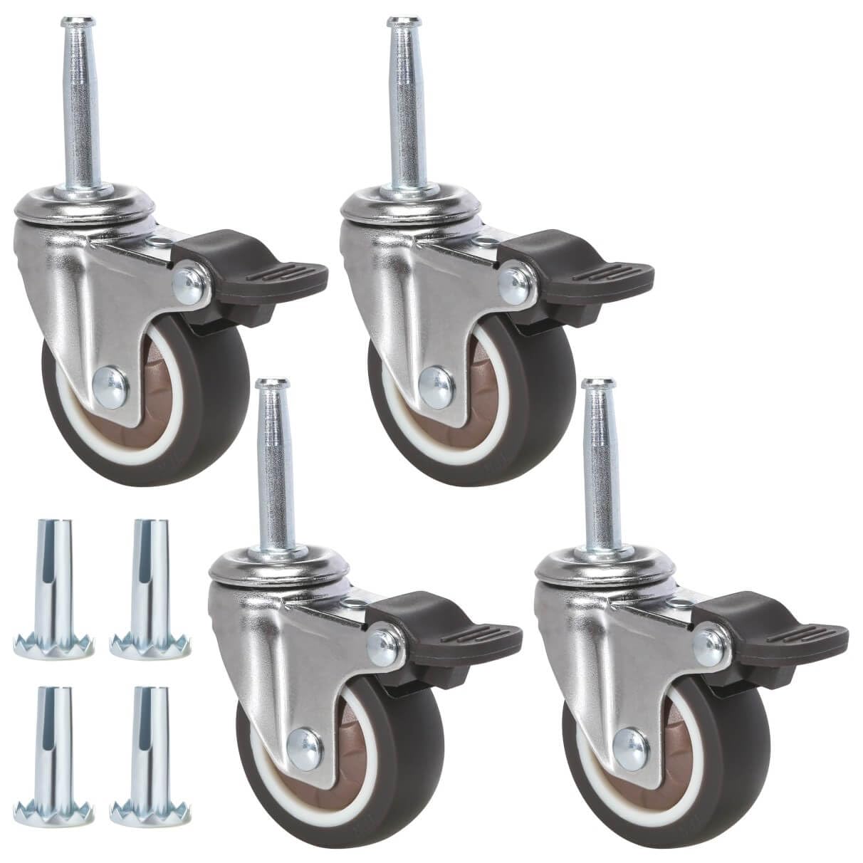 JGJC 2 inch Floor Friendly Rubber Caster Wheels with Nepal | Ubuy