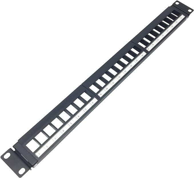 Amazon.com: QiaoYoubang 1U Hinged 24 Port Blank Keystone Patch Panel ...