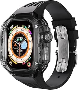 Amazon.com: DJDLFA Luxury Transparent Bezel Watch Case Fluororubber ...