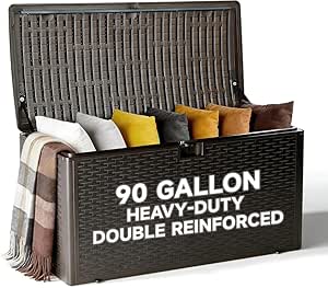 Amazon.com: Ortus Collective 90-Gallon Double Layer Resin Deck Box ...