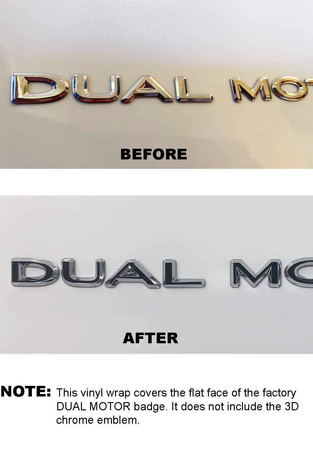 Snapklik.com : Custom Cut Graphics Dual Motor Badge Wrap For Tesla ...