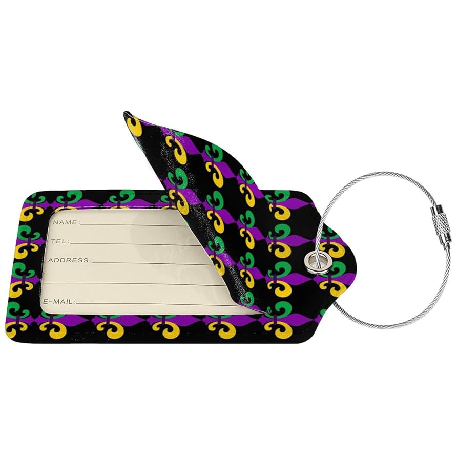 Mardi Gras Name Tags Templates