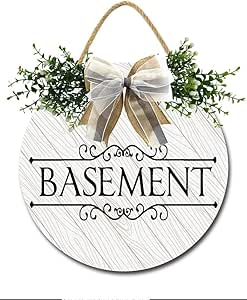 Amazon.com: Weytff Basement Sign Basement Decor Sign for Front Door ...