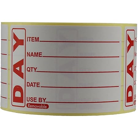 Daymark days of the week labels with dispenser 19mm x 19mm square ...