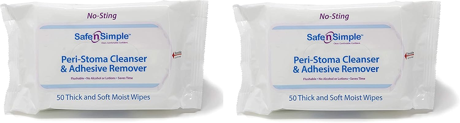 Amazon.com: Special Sale - 2 Packs of 50 - Safe N' Simple Stoma Wipe ...