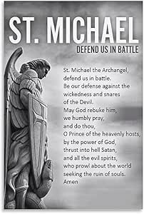 Amazon.com: Pray To Saint Michael The Archangel Motivational Poster ...