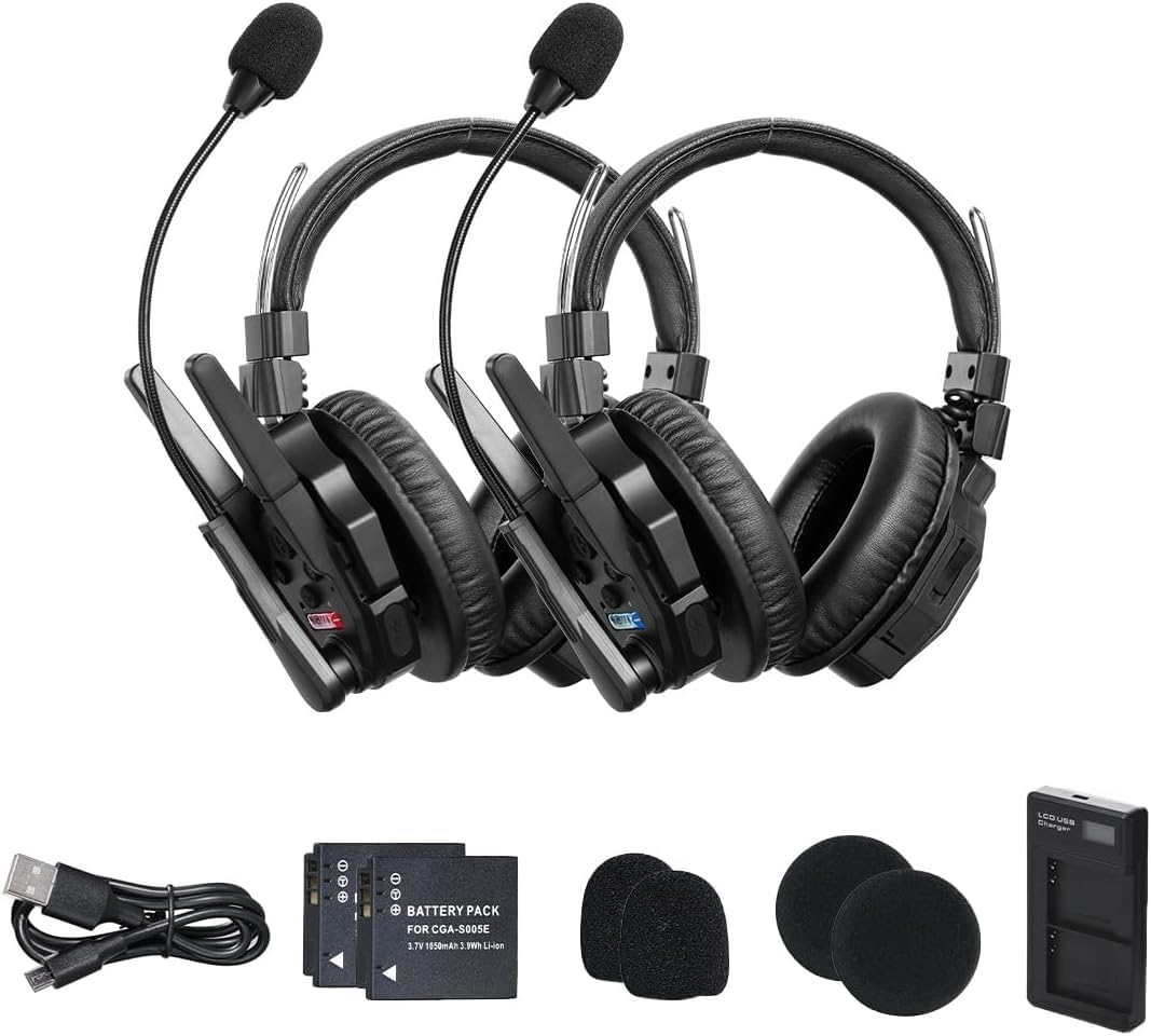 Amazon.com: SYNCO Xtalk XMax2 Wireless Intercom Headset System, 2.4GHz Dual-Ear Communication ...