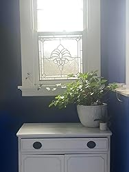 Amazon.com: 20" x 20" All Clear Beveled Glass Hanging Window Panel ...