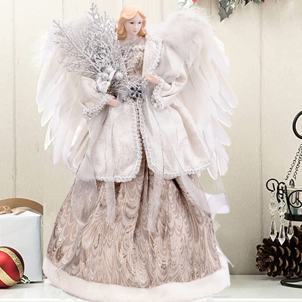 Most Beautiful Angel Tree Topper Christmas Tree Decoration Golden
