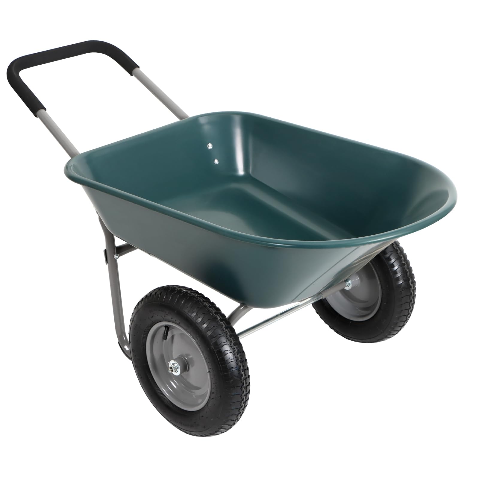 Panana Heavy Duty Garden Trolley 85l Barrow Cart Wagon Pneumatic ...