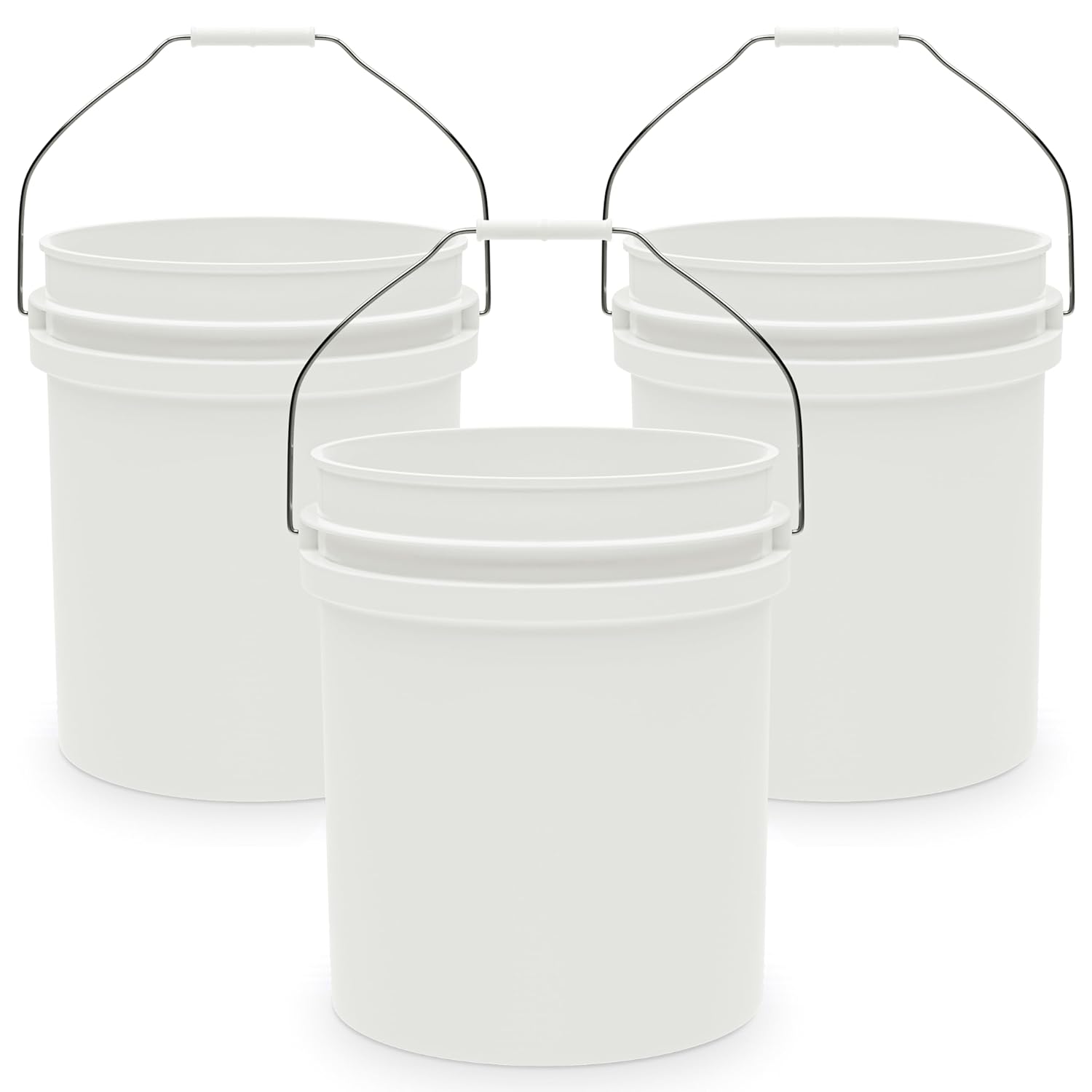 Amazon.com: EconoHome 5-Gallon White Bucket Pail Container Without Lid ...