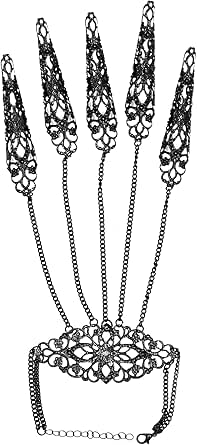 Gothic Nails Finger Chains for Women Girls Punk Fingera Hand Chain ...