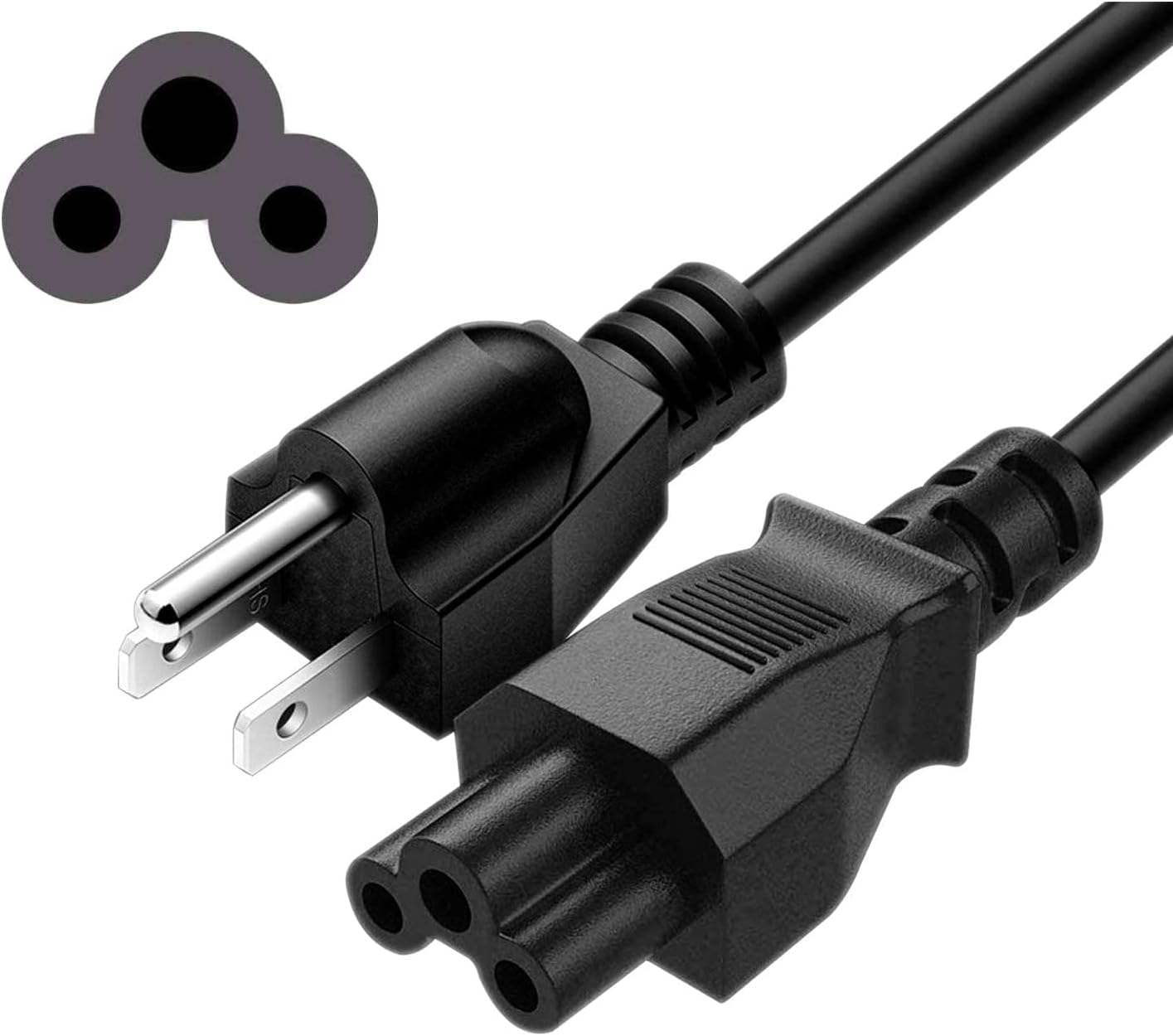 Amazon.com: 15Ft 3 Prong AC Laptop Power Cord Cable for Dell IBM Hp ...
