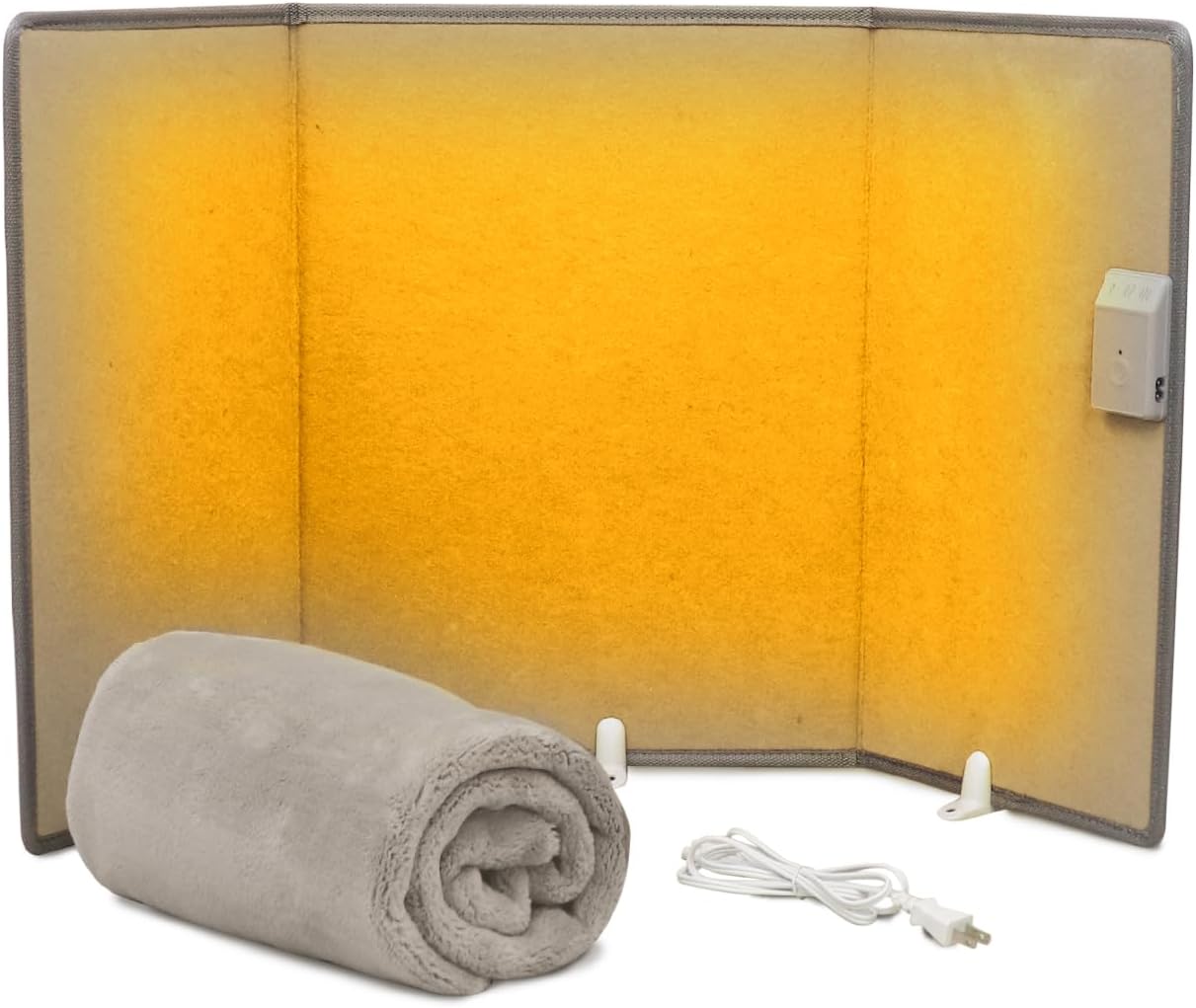 Amazon | WEIMALL パネルヒーター 省エネ 電気ストーブ 足元ヒーター デスクパネル ストーブ 速暖 ヒーター 遠赤外線 3段階温度調節 冷え対策 オフィス ブランケット付き ...