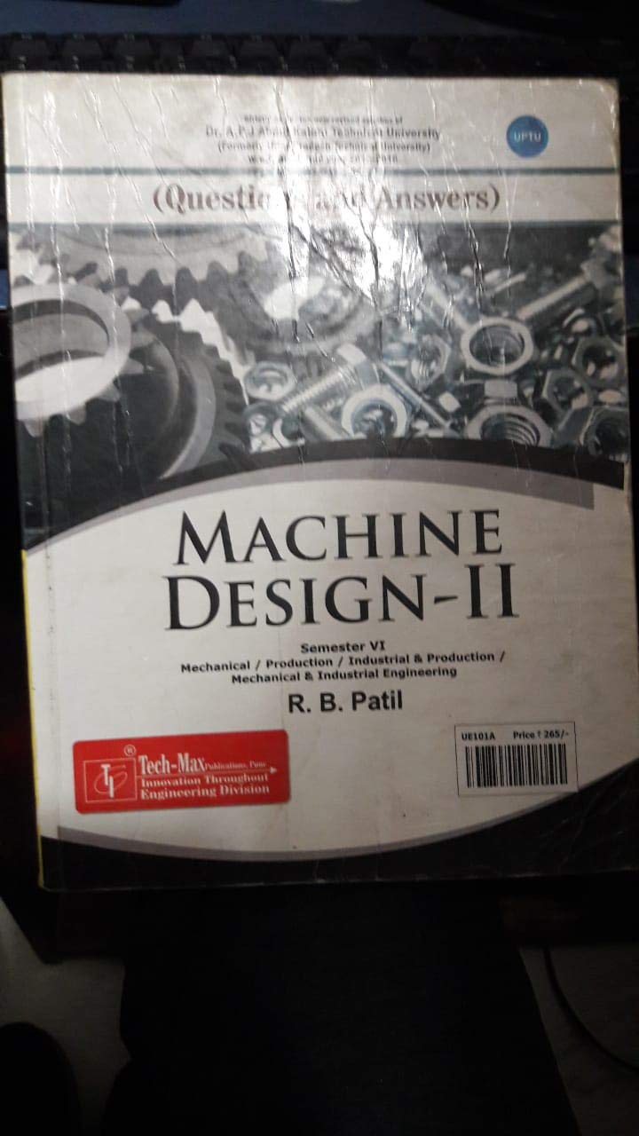 MACHINE DESIGN - II (UPTU): unknown author: 9788184920659: Amazon.com ...