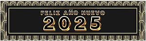 Amazon.com: Andaz Press Happy New Year Banner 2025 in Spanish, 47" x 13 ...