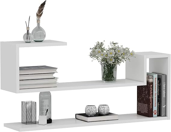 Amazon.com: HOMIDEA Wave Wall Shelf - Book Shelf - Floating Shelf for ...