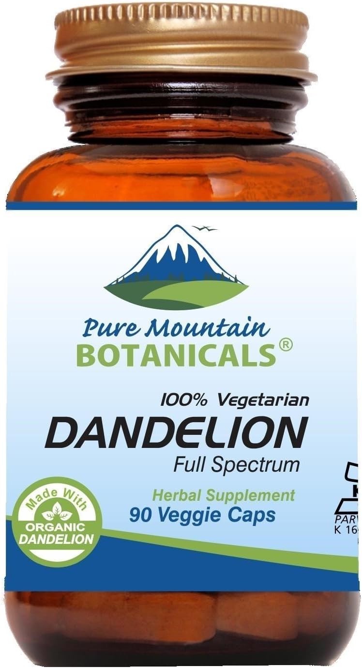 Amazon.com: Pure Mountain Botanicals Dandelion Root Capsules - Kosher ...
