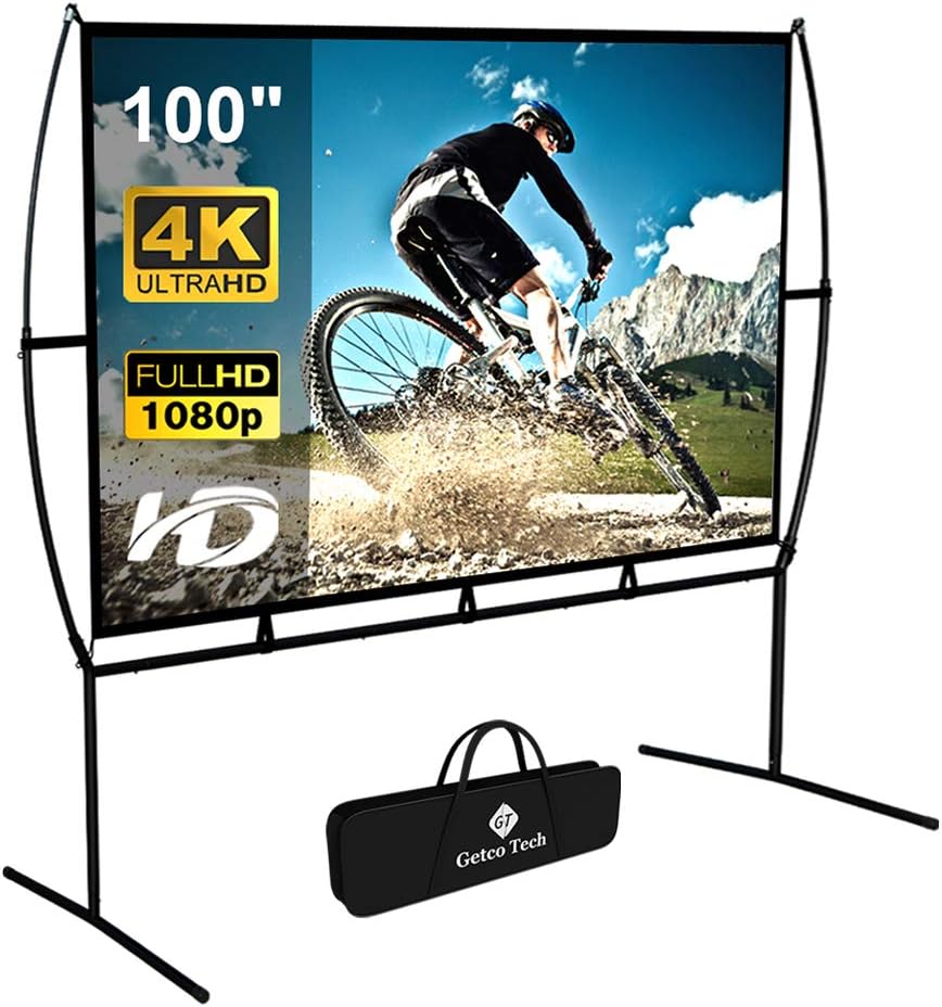 Amazon.com: Pyle Projector Screen with Stand - 100-Inch Floor Standing ...