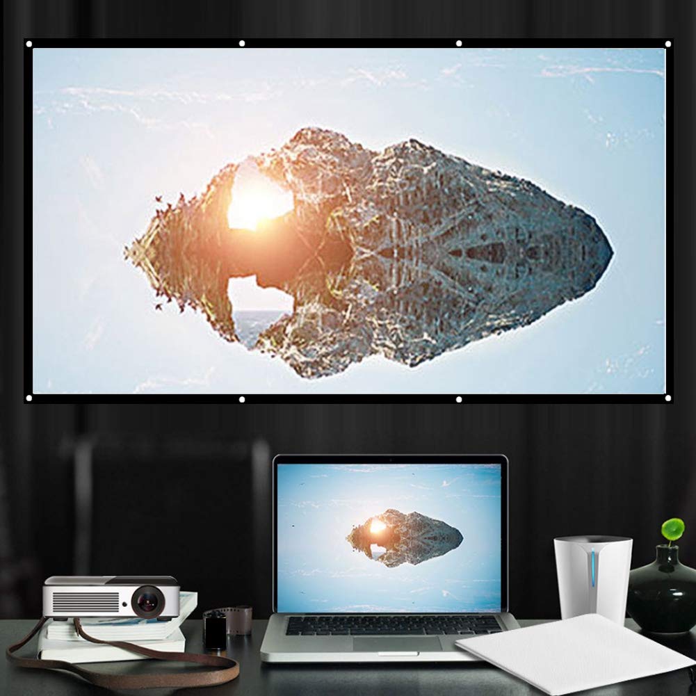 60inch 16:9 Thicken Portable Non Crease Foldable projection Screen ...