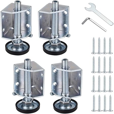 Amazon.com: OwnMy 4 Packs Heavy Duty Adjustable Furniture Leveling ...