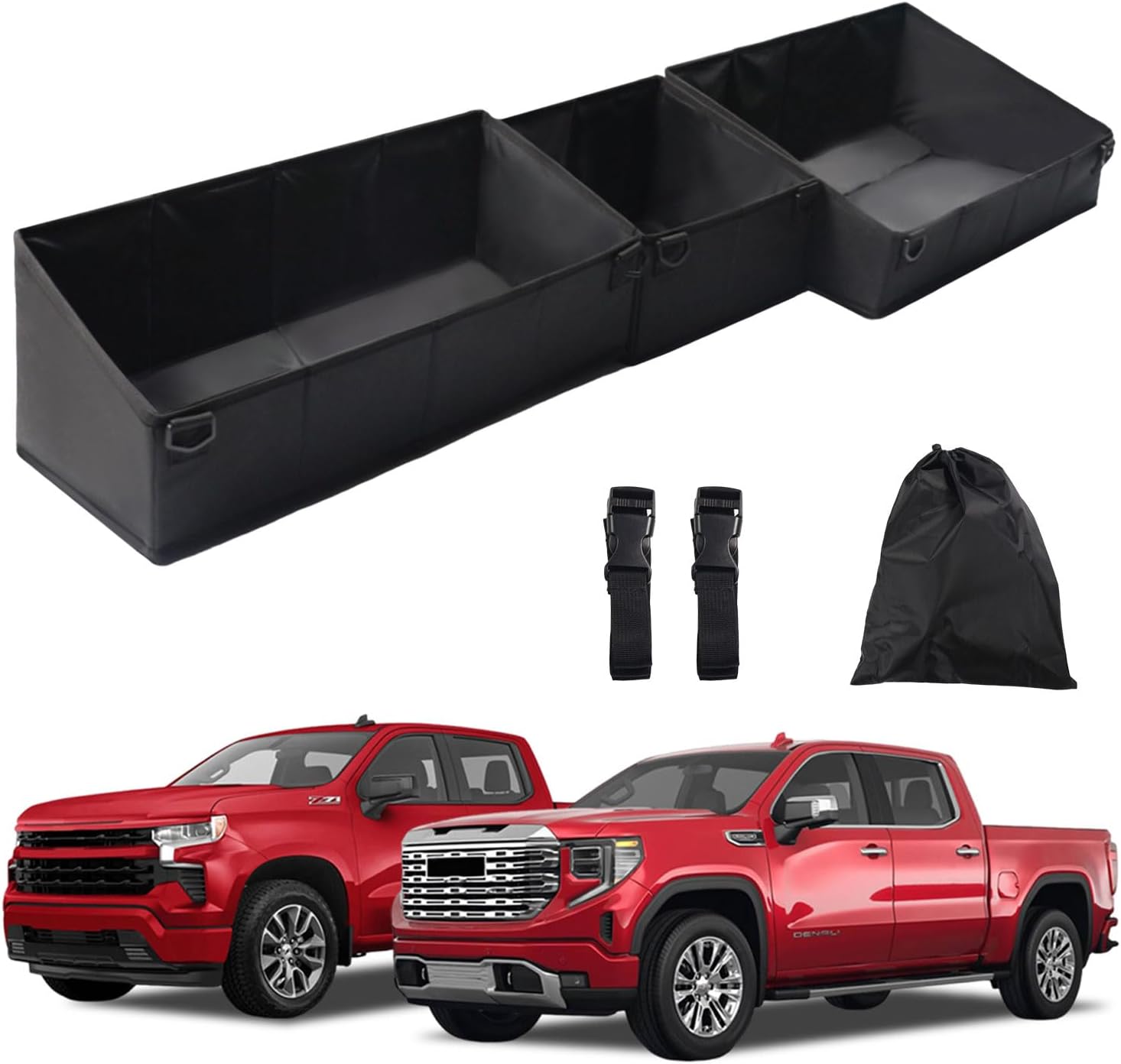 Marretoo Foldable Under Seat Storage Box for 2019-2023 Chevy Silverado ...