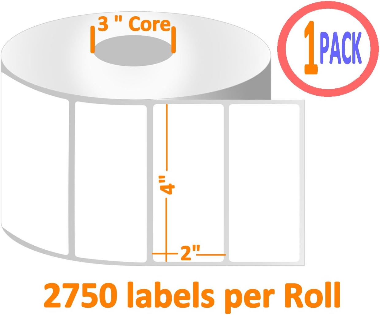 Amazon.com: 4 x 2 Zebra Direct Thermal Compatible Labels for GC420d ...