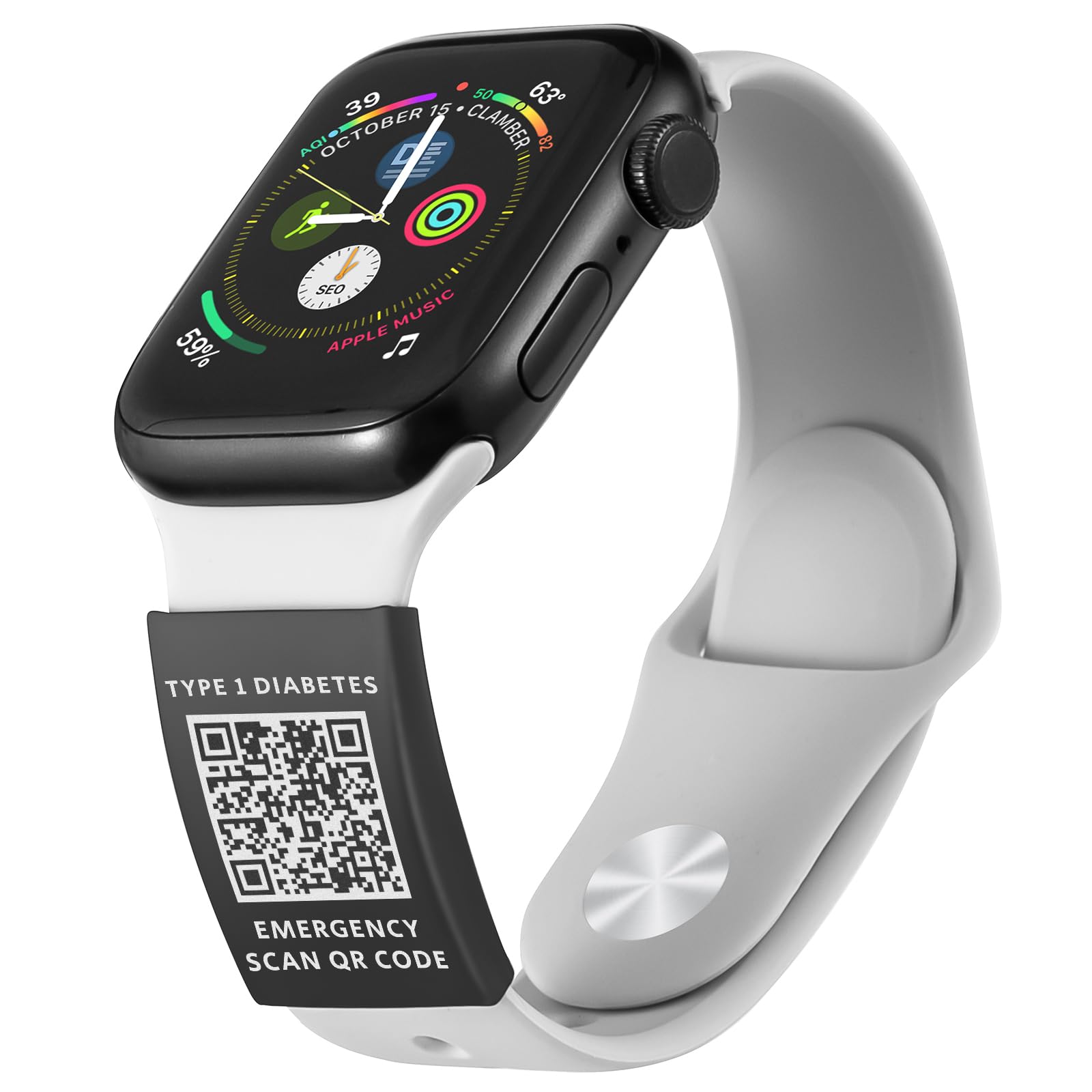 Amazon.com: MYLUCKYTAG QR Medical ID Tag for Watch Band - Laser ...