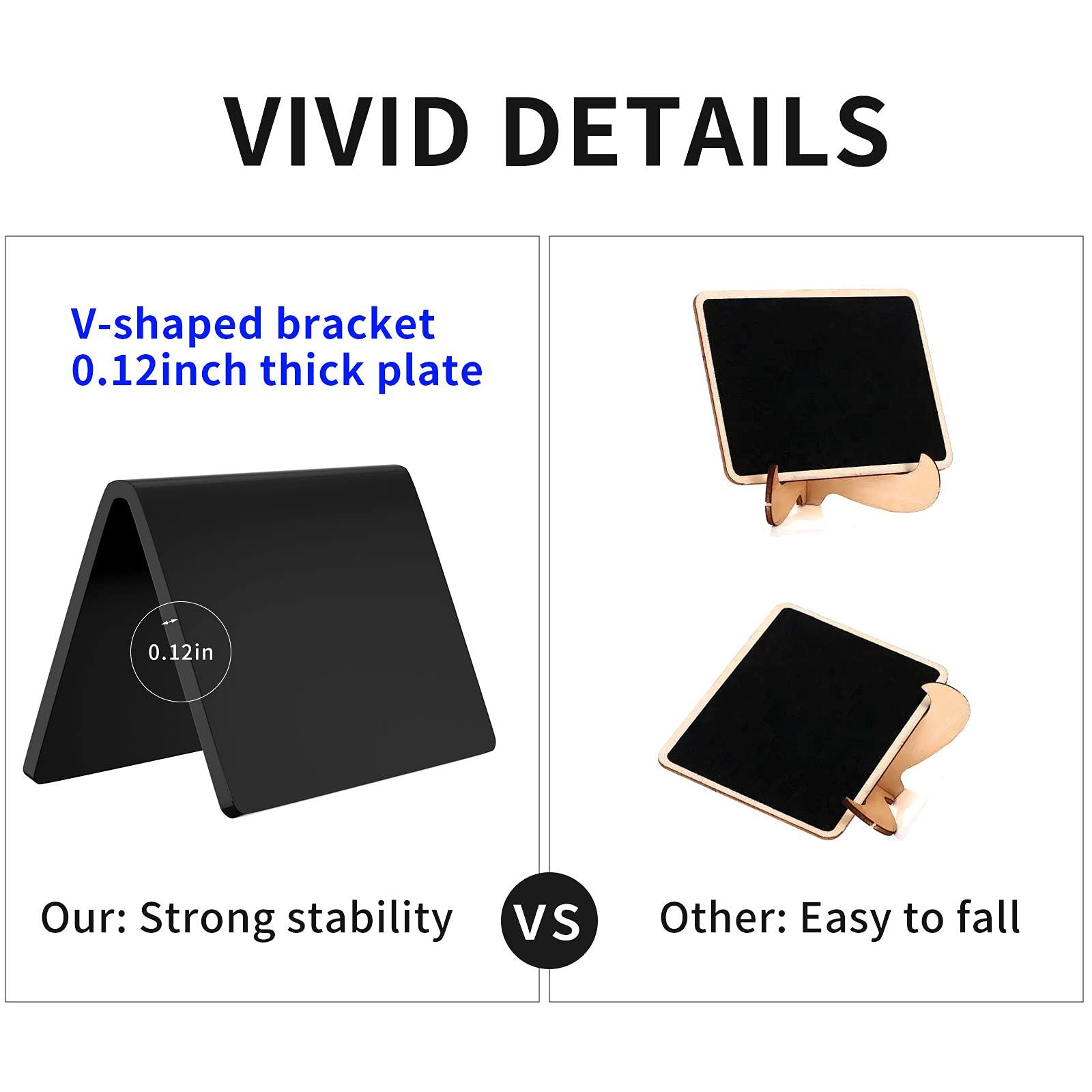 Snapklik.com : 10 Pack Acrylic Mini Chalkboard Signs For Food, Mini ...