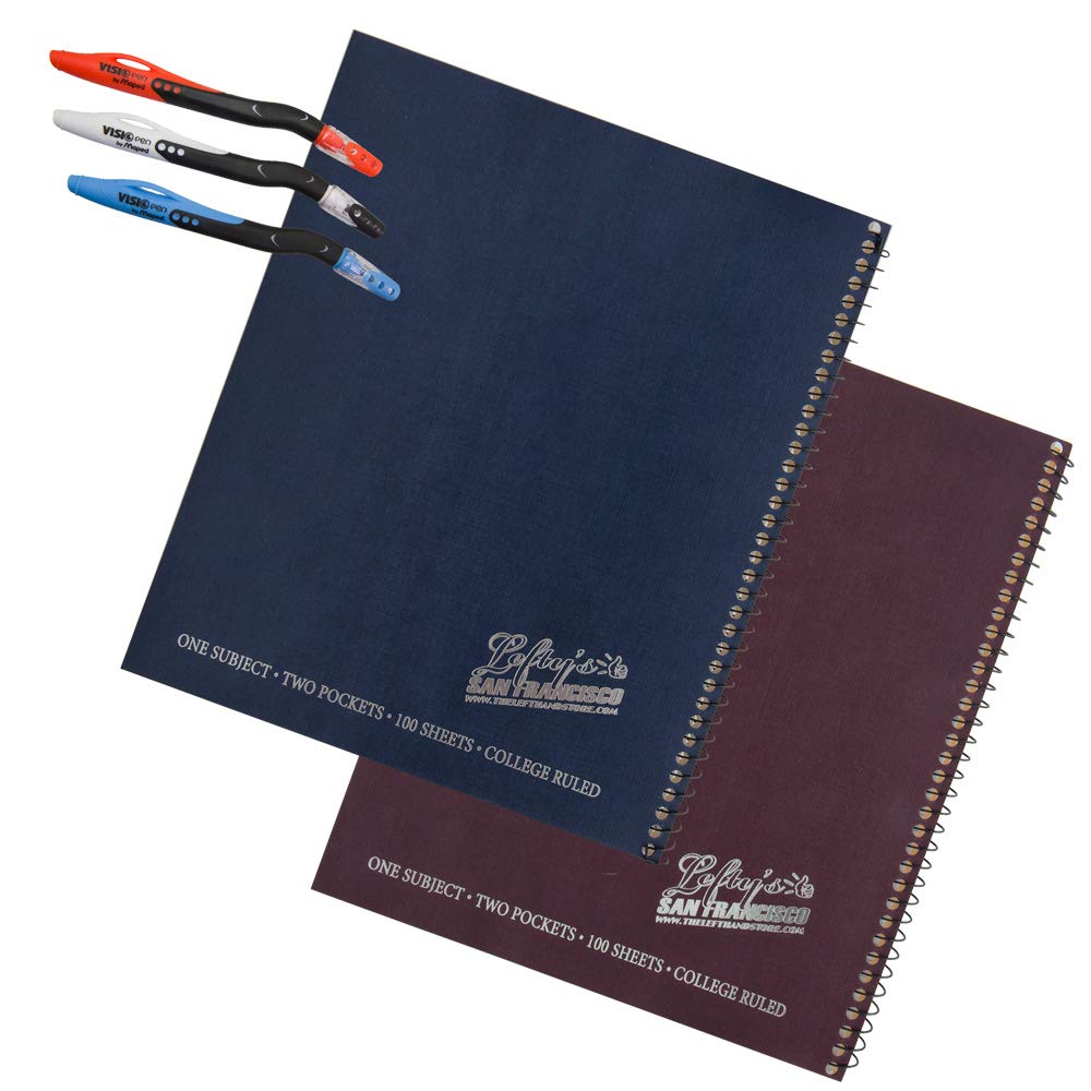 2 Left-Handed College Ruled Notebooks With Lefty's Logo Plus 3 Left ...
