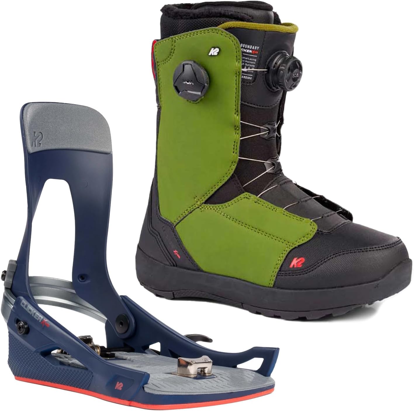 Amazon | 【2点セット】(ケーツー) K2 スノーボード ブーツ&ビンディングセット [ BOUNDARY CLICKER X HB ] ステップイン | ノーブランド品 | ブーツ