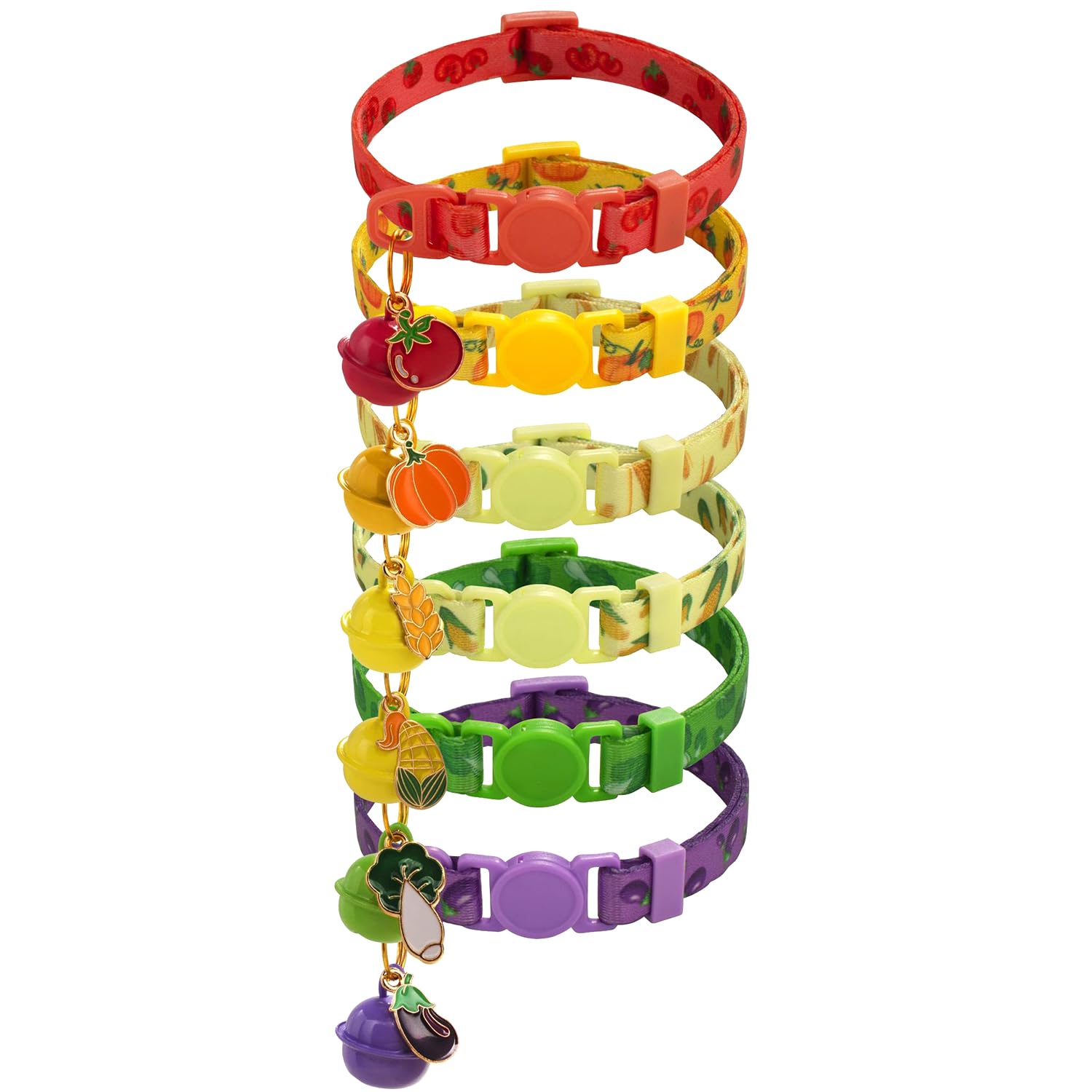 Amazon.com : Flymind 6 Pack Puppy Collars with Bell, Breakaway Cat ID ...