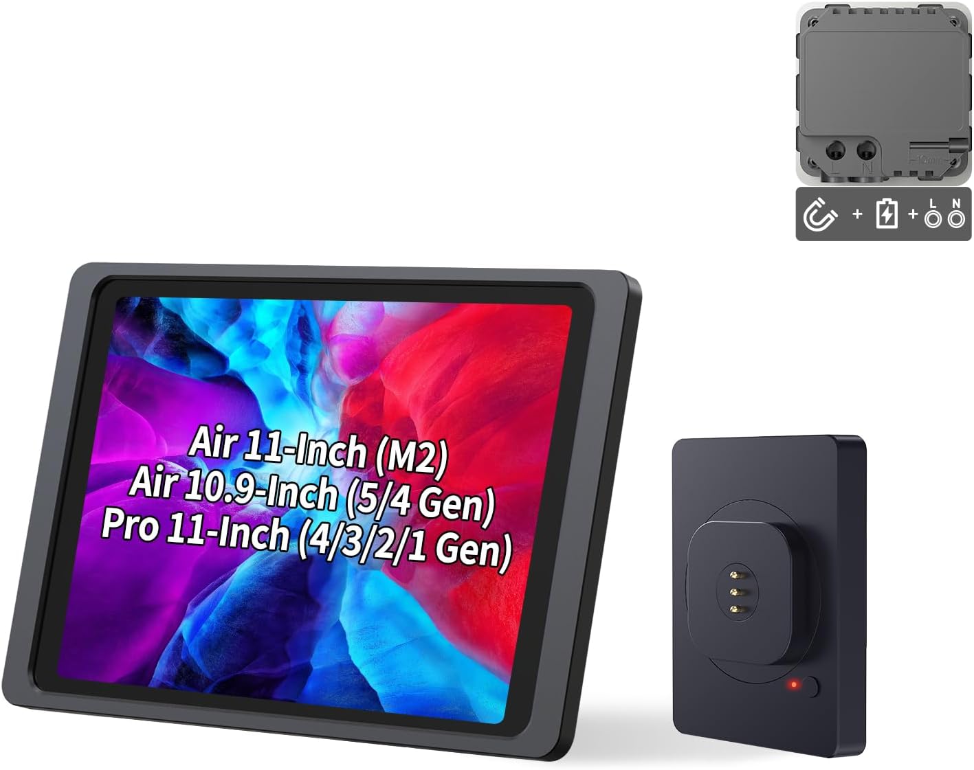 Amazon.com: EMONITA Magnetic Wall Mount with Charging Case A9 for iPad ...