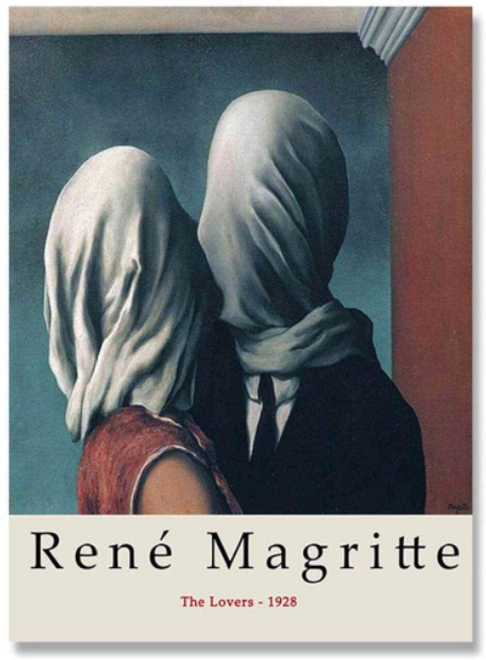 Amazon.com: Poster Rene Magritte The Lover 1928 Canvas Paintings ...
